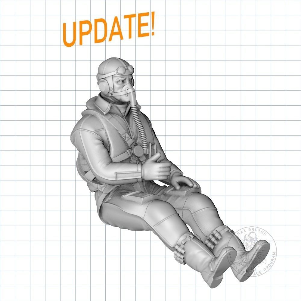 Pilot Me-109 3D model 3D printable | CGTrader