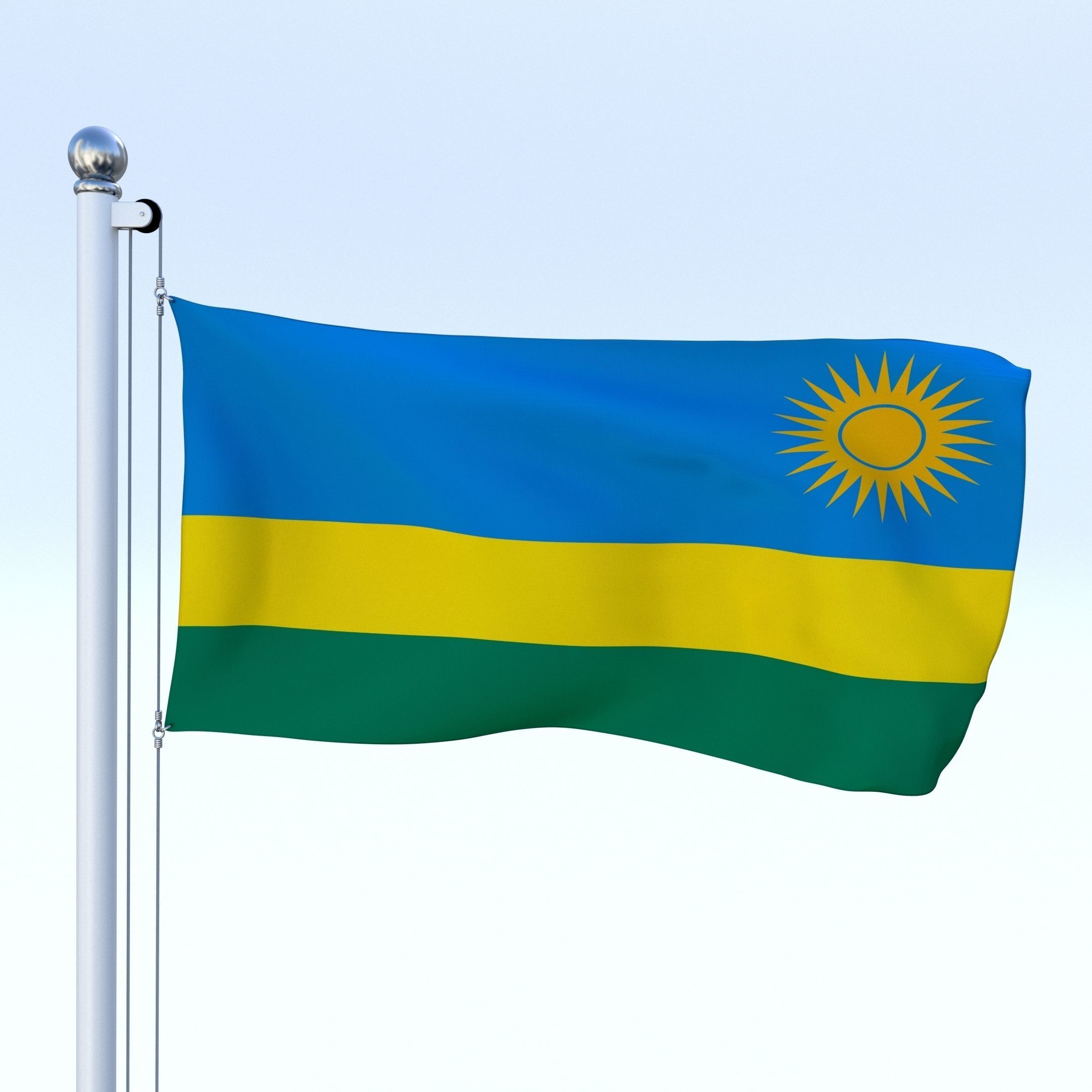 3D model All African Flag Pack VR / AR / low-poly animated | CGTrader