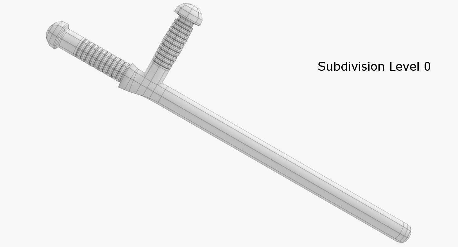 Police Baton 1 3D model | CGTrader