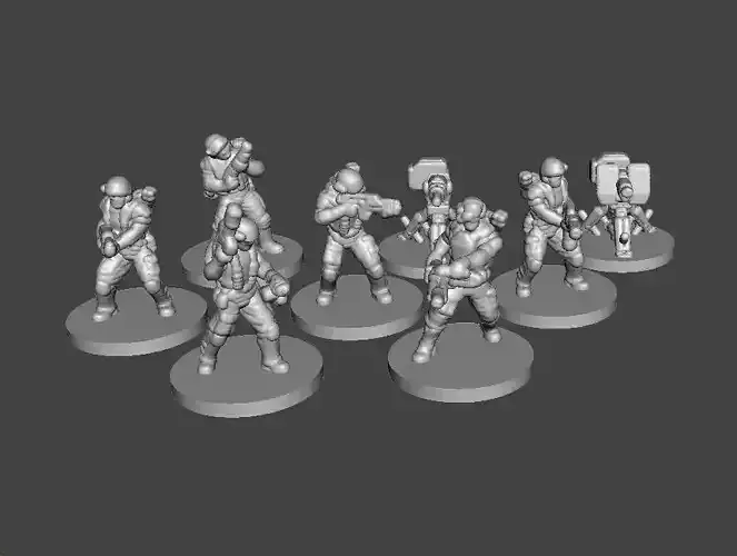 6MM SCALE DREDD CLASSIC JUDGES SET MINIATURE MODELS SCIFI GAMES 3D ...