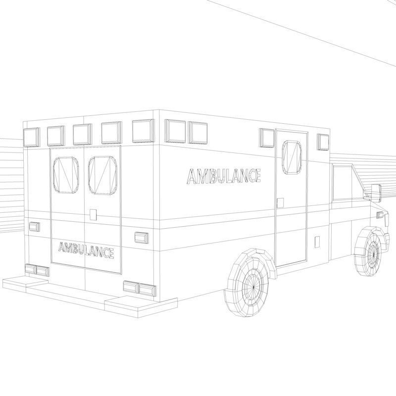 3D model Low Poly Ambulance VR / AR / low-poly | CGTrader