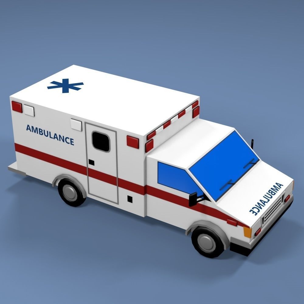 3D model Low Poly Ambulance VR / AR / low-poly | CGTrader