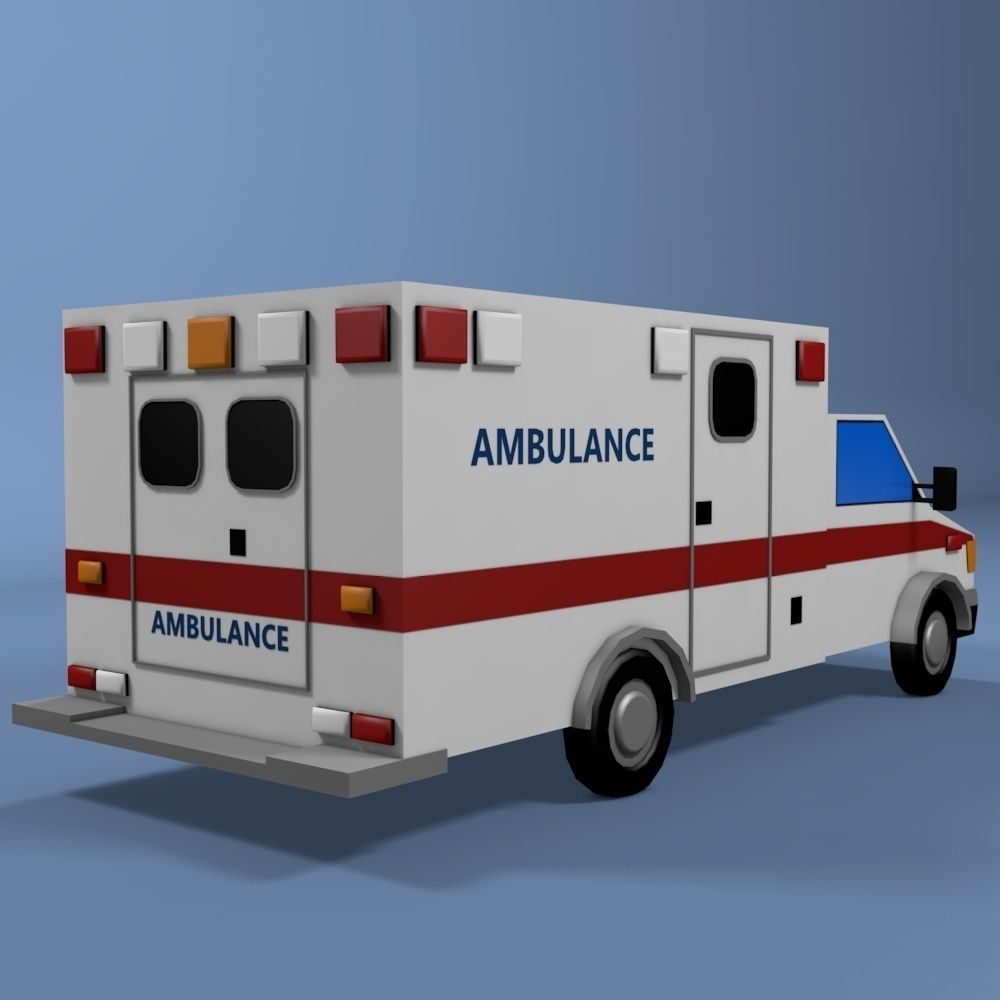 3D model Low Poly Ambulance VR / AR / low-poly | CGTrader