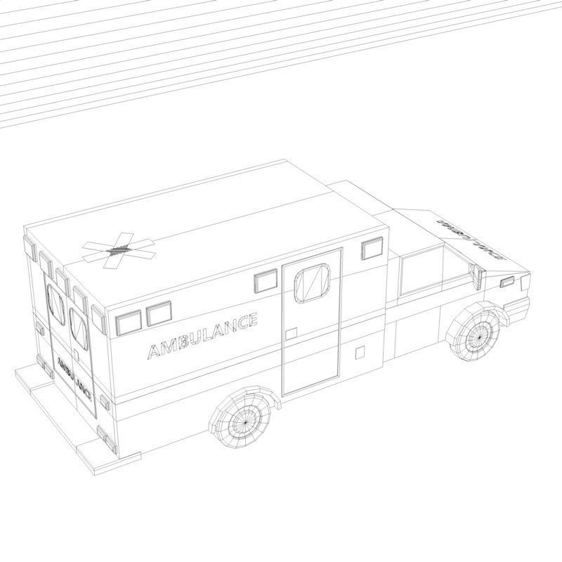 3D model Low Poly Ambulance VR / AR / low-poly | CGTrader