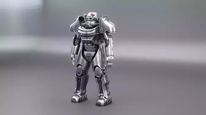 Post Apocalyptic Power Armor Black 3D model | CGTrader