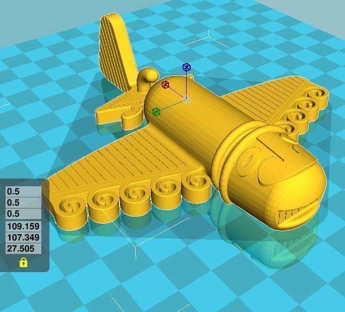 Columbian gold plane 3D model 3D printable | CGTrader