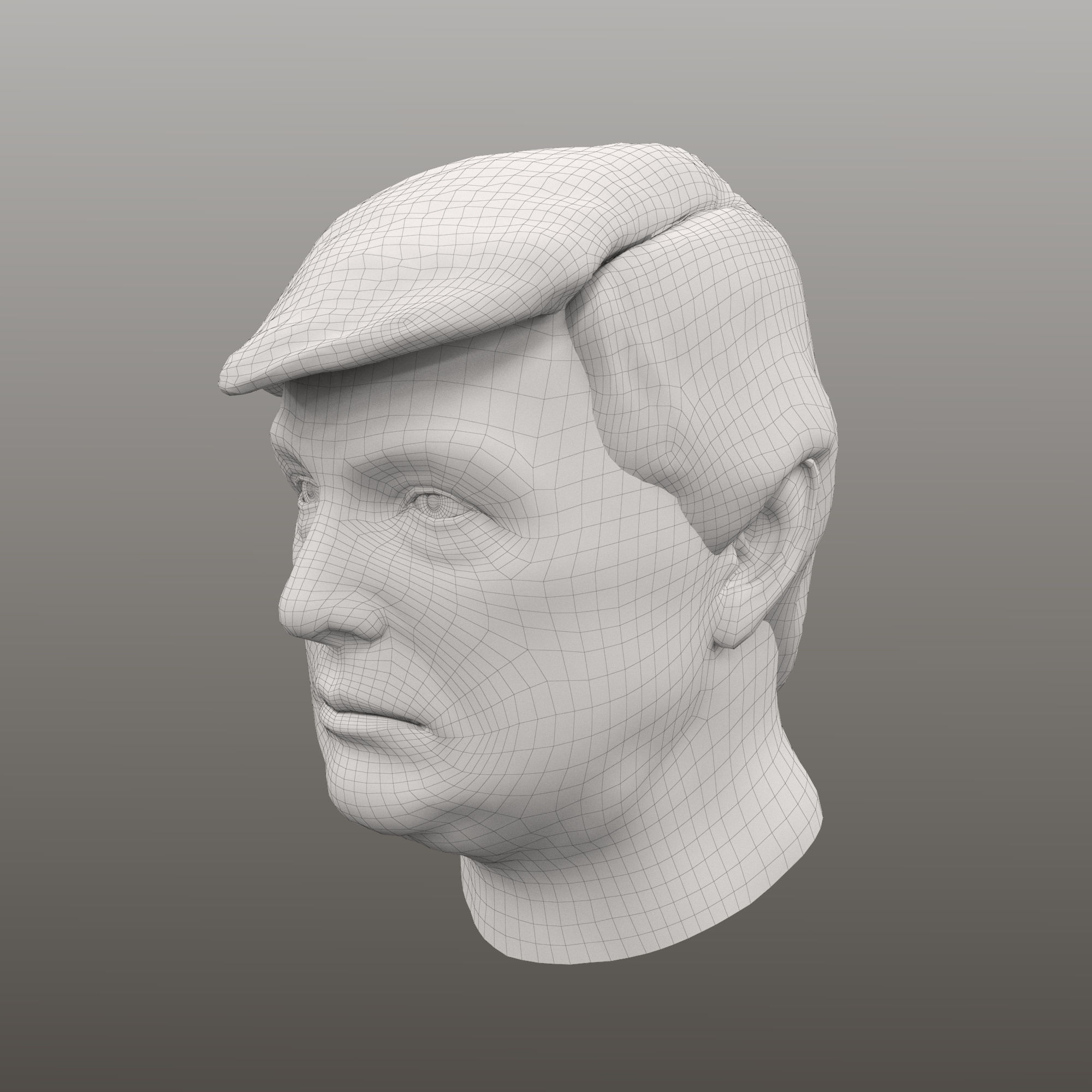 3D model Donald Trump bust VR / AR / low-poly | CGTrader