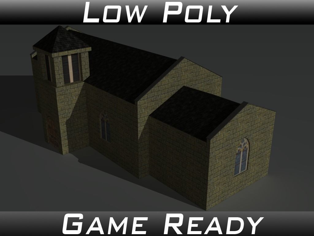 3D model Simple Church VR / AR / low-poly | CGTrader