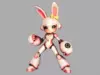 3D model Cute Bunny Mecha Girl l Pack 4 Poses Anime Robot Character VR ...