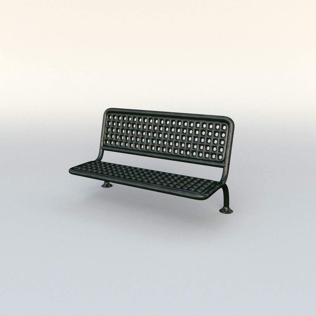 Modern outdoor bench for architecture-props 3D model 3D printable ...