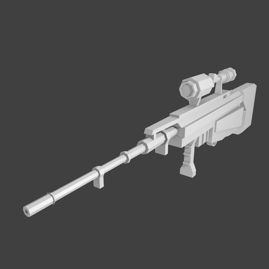 Lowpoly Sniper Rifle free VR / AR / low-poly 3D model | CGTrader