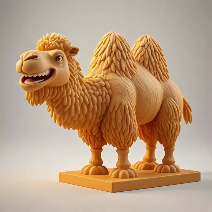 3332 Laughing Camel 3D Printed Full Figure Statue STL 3D model 3D ...