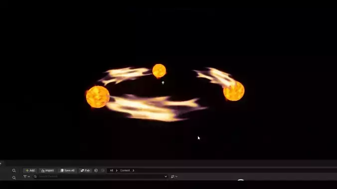 3D model Unreal Engine 5 Fire Ball VFX effect animation VR / AR / low ...