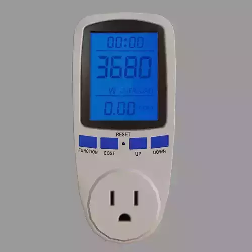 3D model Digital Socket Power Meter Low Poly VR / AR / low-poly | CGTrader