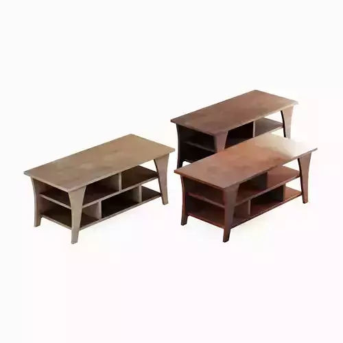 3D model Simple Wooden Stand Set VR / AR / low-poly | CGTrader