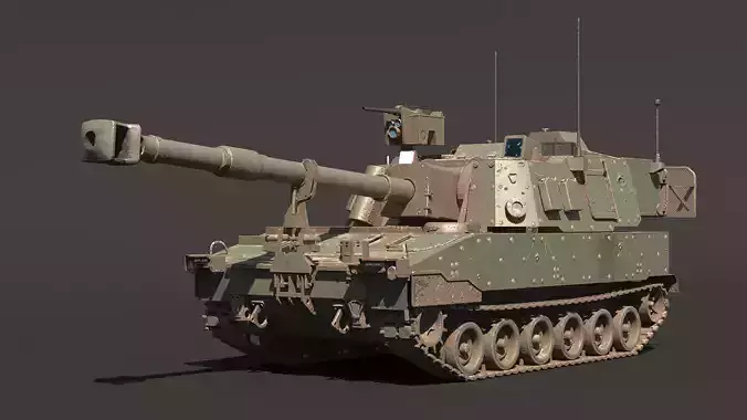 M109A7 Paladin Howitzer Battle Wear 3D model | CGTrader