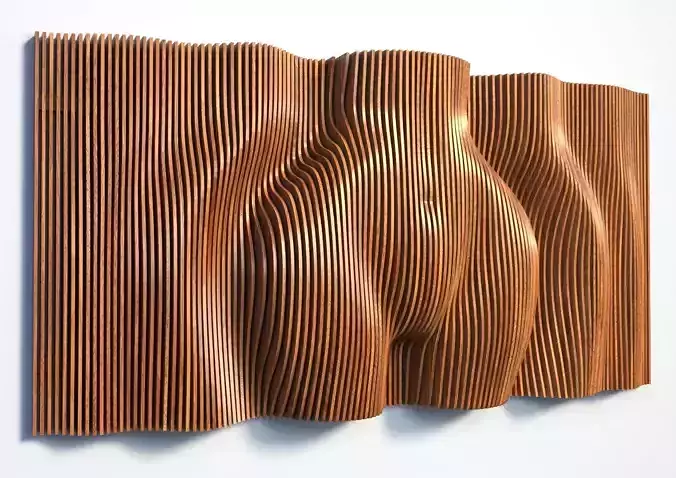 Parametric Female Body Panel Wall Decor 3D model | CGTrader