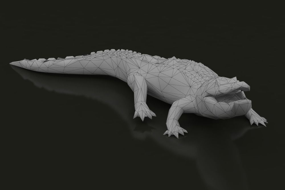 3D model Low Poly Alligator Crocodile VR / AR / low-poly | CGTrader