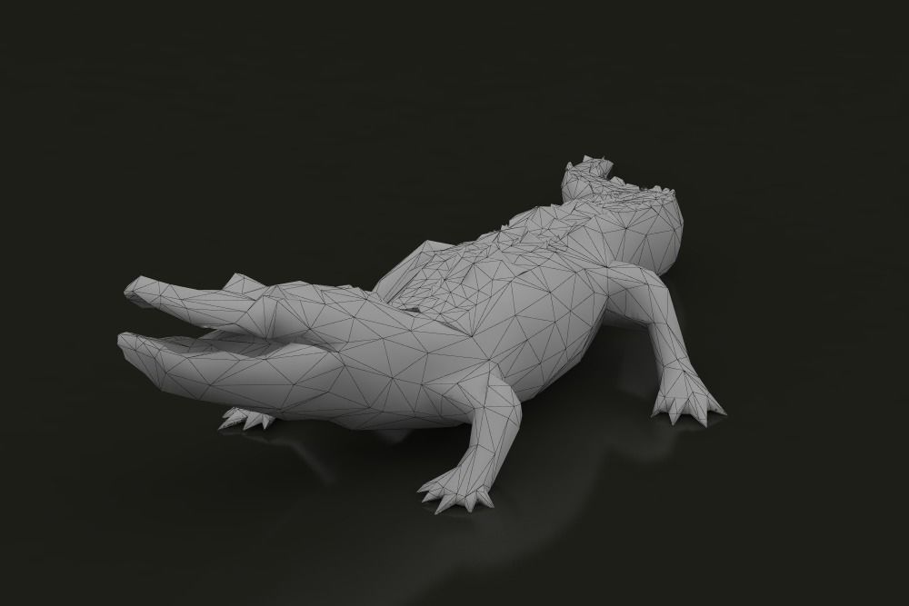 3D model Low Poly Alligator Crocodile VR / AR / low-poly | CGTrader