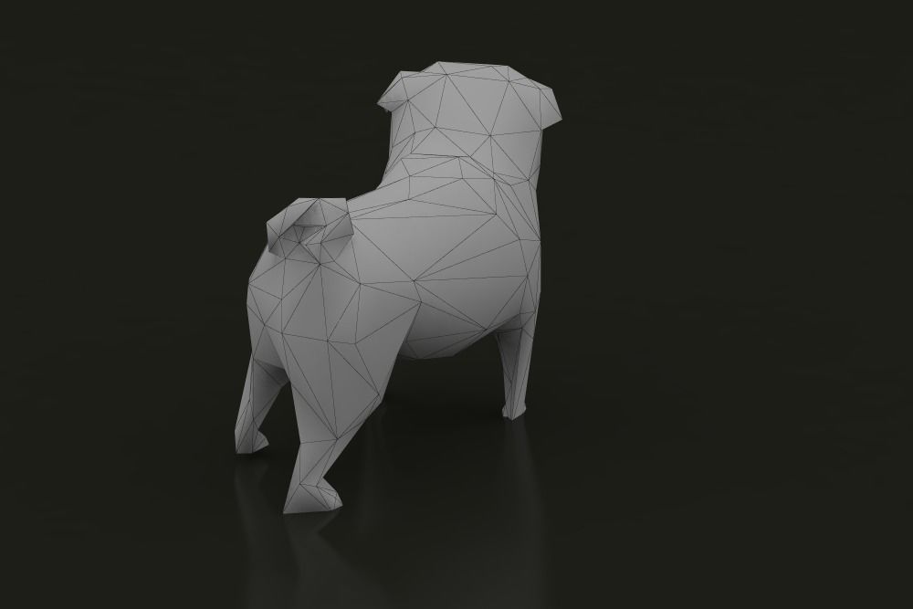 3D model Low Poly Dog Pug Puppy VR / AR / low-poly | CGTrader