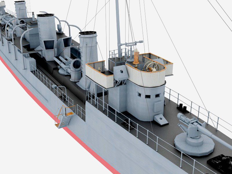 3D model Destroyer type Novik VR / AR / low-poly | CGTrader