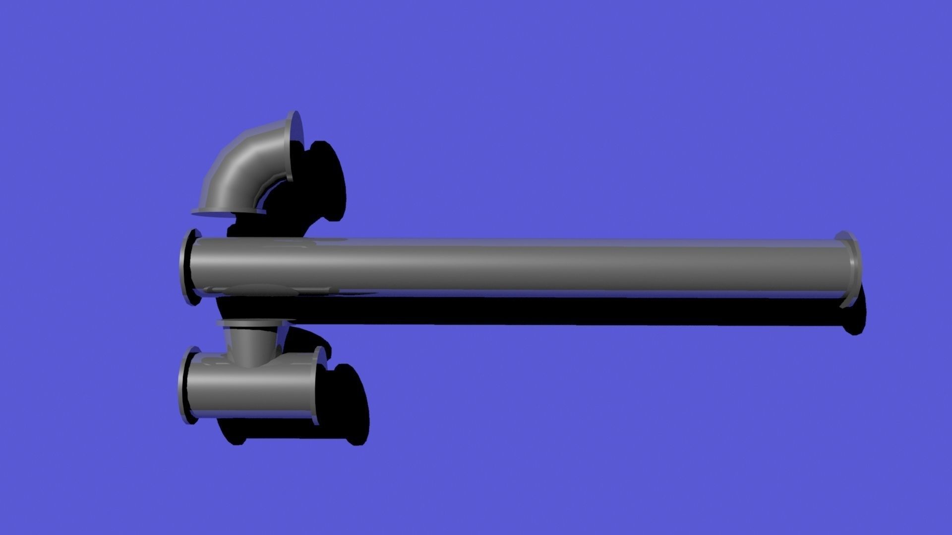 3D model 3 piece Modular Pipe system VR / AR / low-poly | CGTrader