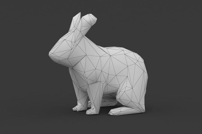 3D model Super Low Poly Rabbit Bunny VR / AR / low-poly | CGTrader