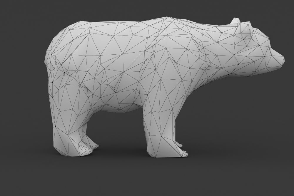 3D model Low Poly Bear polygonal VR / AR / low-poly | CGTrader