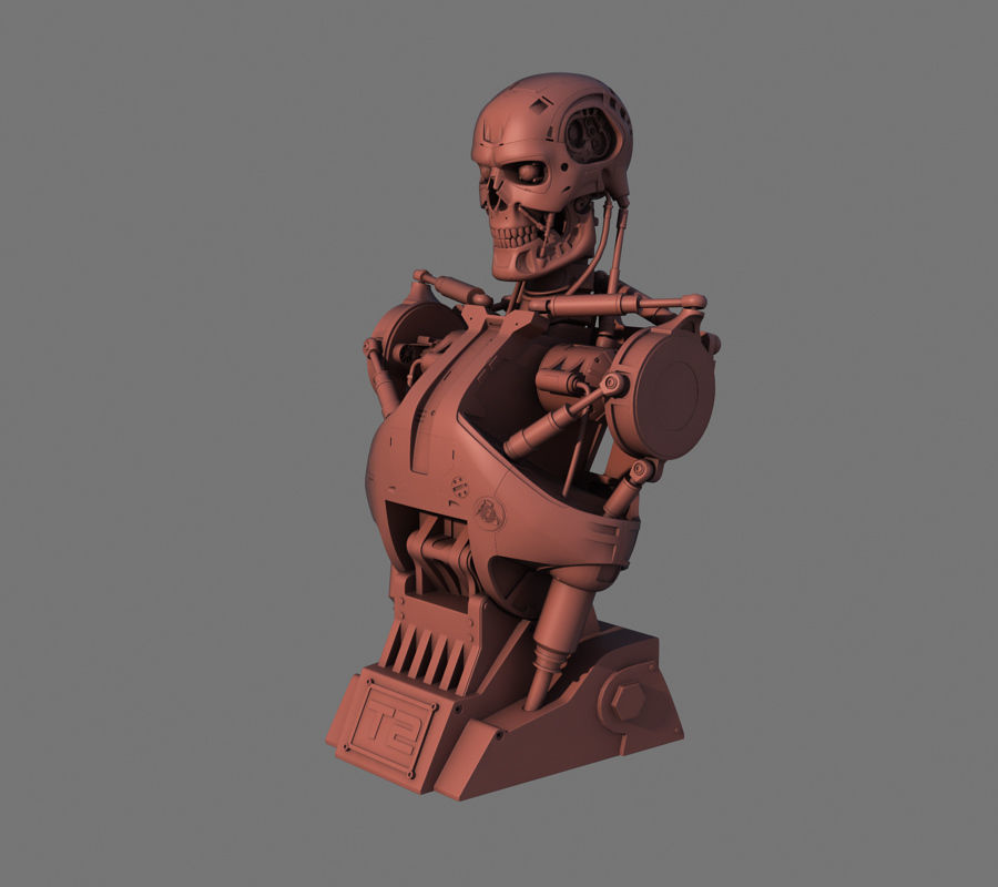 Terminator T-800 Torso Bust 3D model | CGTrader