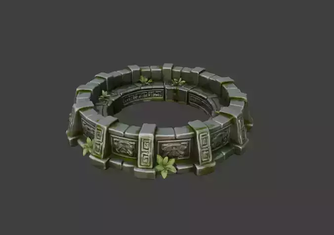 3D model Ancient Stone Ring Ruins VR / AR / low-poly | CGTrader