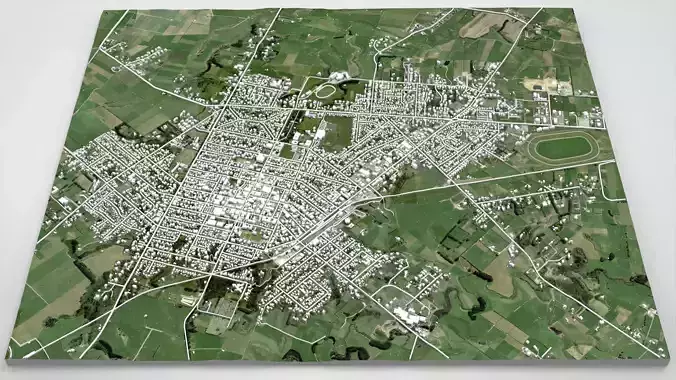 Cityscape Hawera New Zealand 3D model | CGTrader