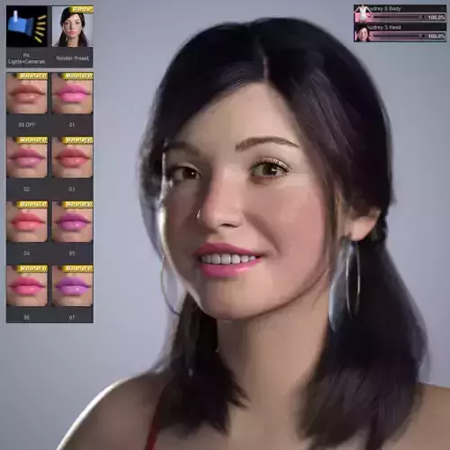 Audrey S with Pro Textures for Genesis 9 3D model | CGTrader