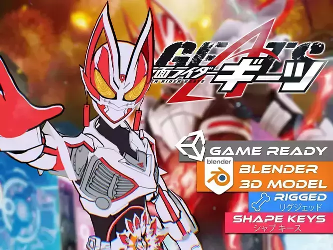 3D model Kamen Rider GEATS Female ver VR / AR / low-poly | CGTrader