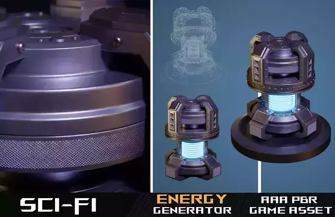 Sci-Fi Energy Core Generator 3D model | CGTrader