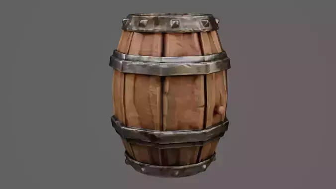3D model Stylized Barrel Game Ready Model VR / AR / low-poly | CGTrader