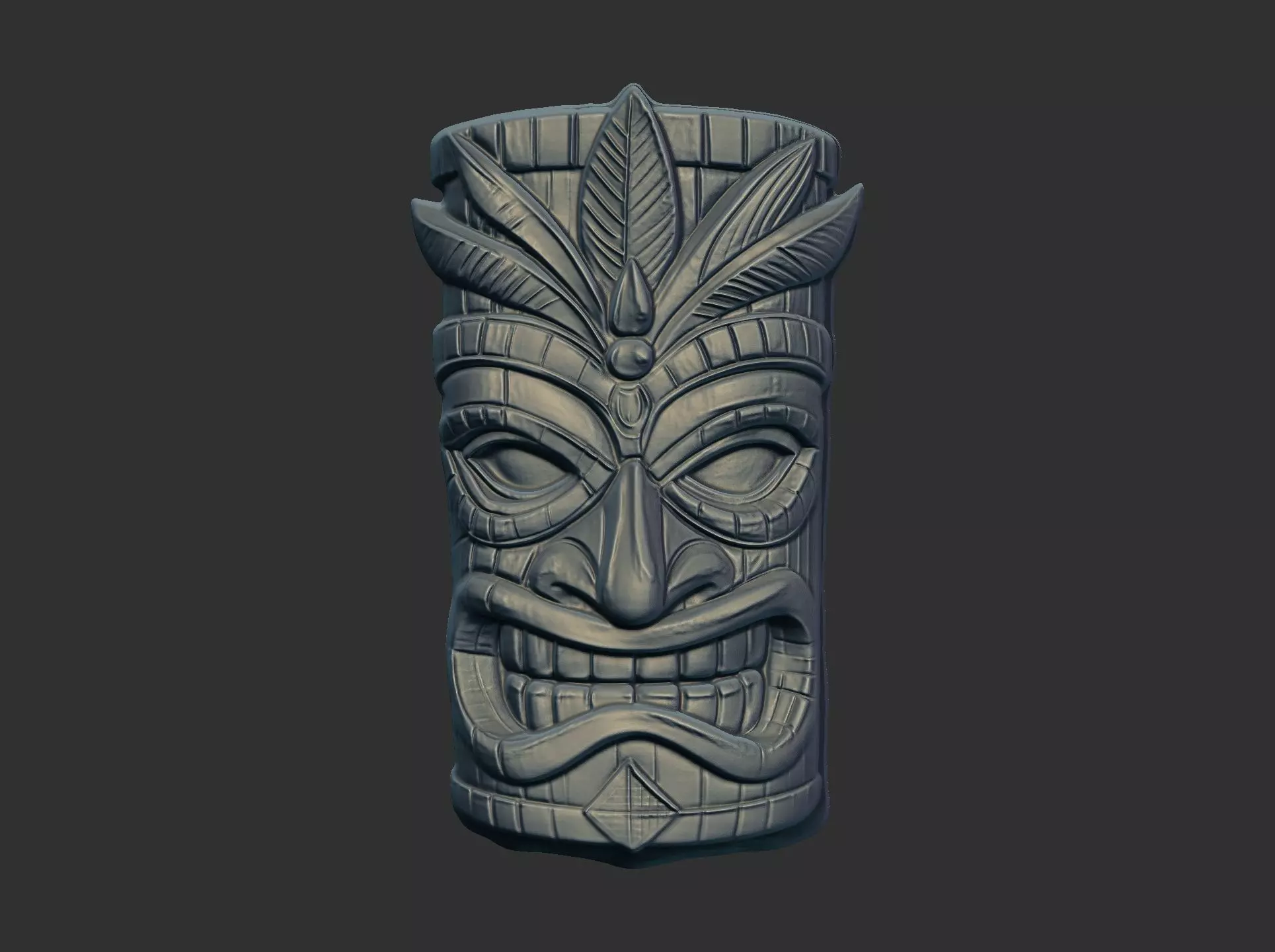 Detailed 3D Model of a Traditional Tiki Mask 3D model 3D printable ...