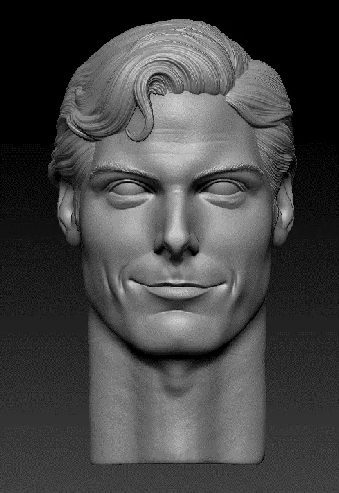 Superman -Christopher Reeve-Inspired Head 3D model 3D printable | CGTrader