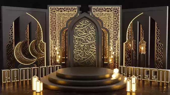 Ramadan Podium Stage Display 3D model | CGTrader