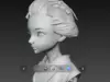Japan female head girl avatar sculpture detail character 02105 3D model ...