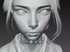Japan female head girl avatar sculpture detail character 02114 3D model ...
