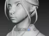 Japan female head girl avatar sculpture detail character 02114 3D model ...