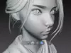 Japan female head girl avatar sculpture detail character 02114 3D model ...