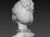Japan female head girl avatar sculpture detail character 02134 3D model ...