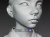 Japan female head girl avatar sculpture detail character 02139 3D model ...