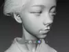 Japan female head girl avatar sculpture detail character 02140 3D model ...