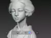 Japan female head girl avatar sculpture detail character 02140 3D model ...