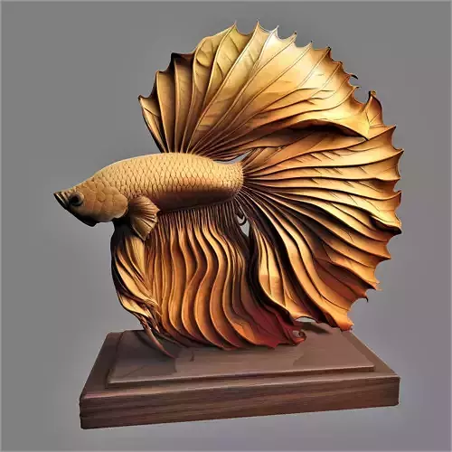 Fighter fish 2 3D model 3D printable | CGTrader