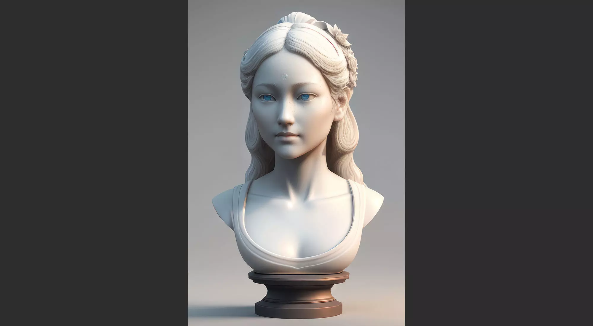 Digital sculpt Fantasy princess Bust Femalecharacter 2481 3D model 3D ...