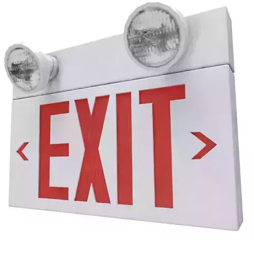 Exit Sign 3D Model 3D model | CGTrader