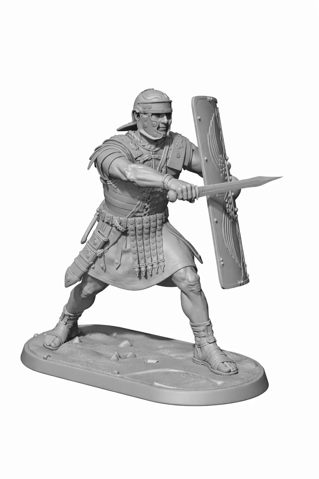 Roman Legionary STL File Ancient Roman Soldier Miniature 3D model 3D ...
